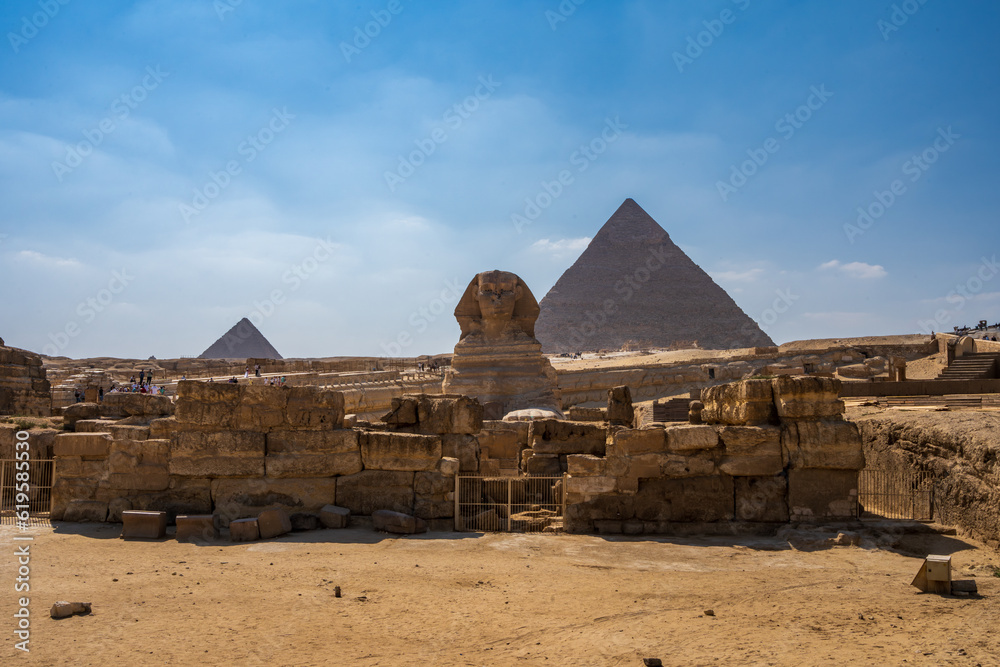 The Great Sphinx at the Giza pyramid complex, Giza necropolis is home ...