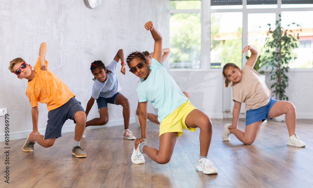 Portrait of smiling african american tween girl krump dancer in ...