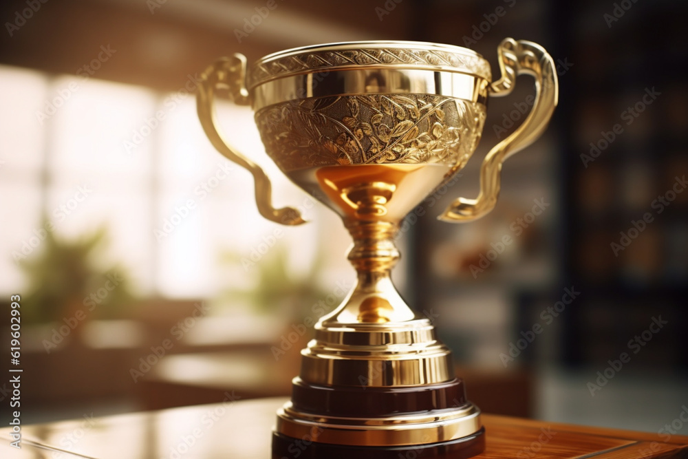 Symbolic champion's trophy, epitomizing success and the pursuit of ...