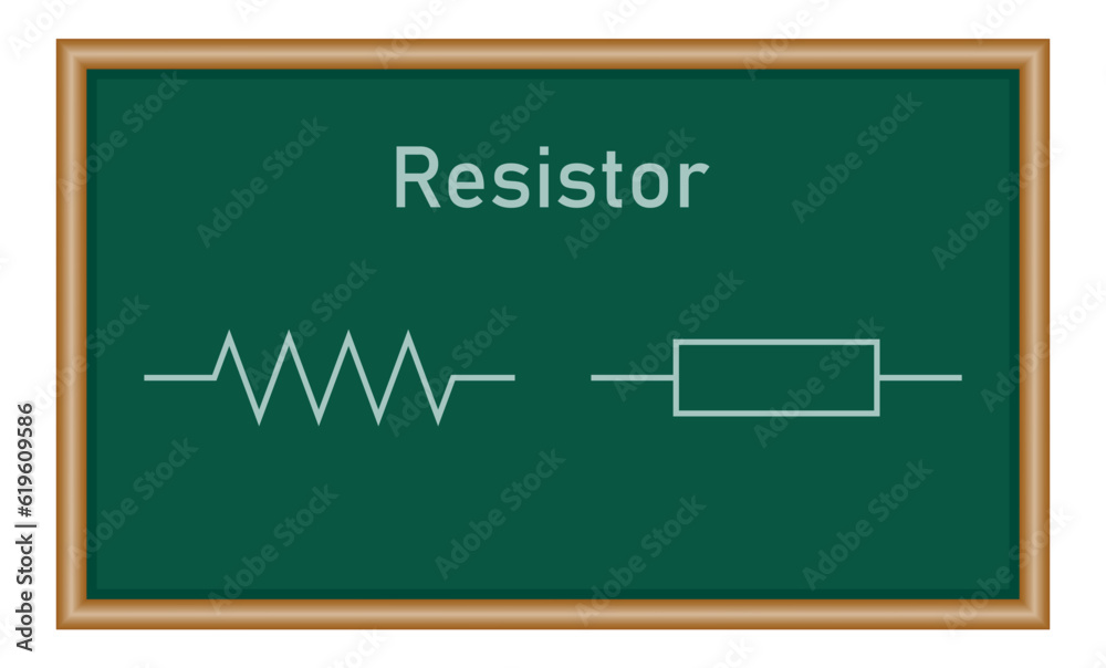 Fixed resistor symbol icon in electricity. Mathematics resources for ...