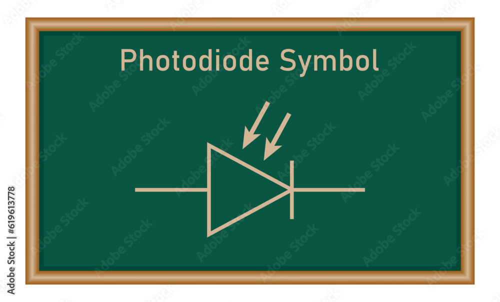 Symbolic representation of photodiode symbol. Physics resources for ...