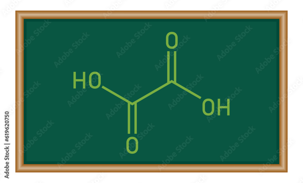 Vecteur Stock Chemical structure of Oxalic acid (H2C2O4). Chemical ...