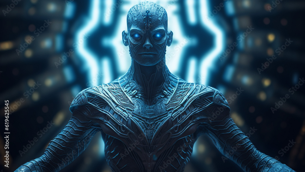 Wisdom Keeper Pleiadean Blue Alien | Futuristic looking human Sci Fi ...