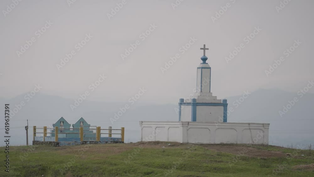 Tugu Makam ( Batak Tomb Monument ) in Tarabunga Hill Toba North Sumatra ...