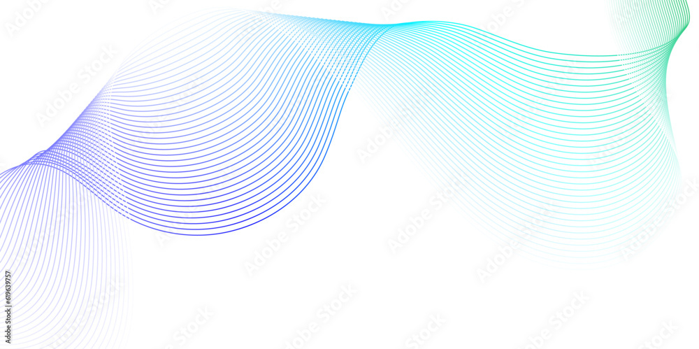 Abstract blue flowing wave lines background. Modern glowing moving ...