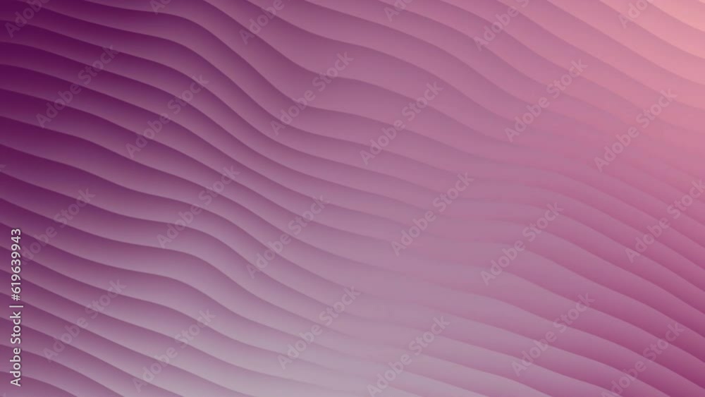 Pale purple animated background. Wave ripple ,curved lines motion on ...