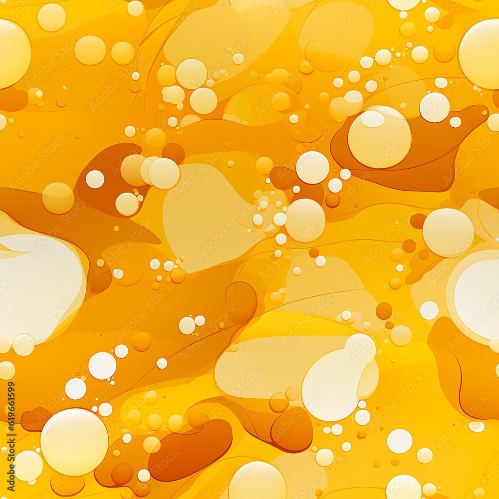 pat closeup yellow background bubbles leaves foamy cooking oil goldfish ...