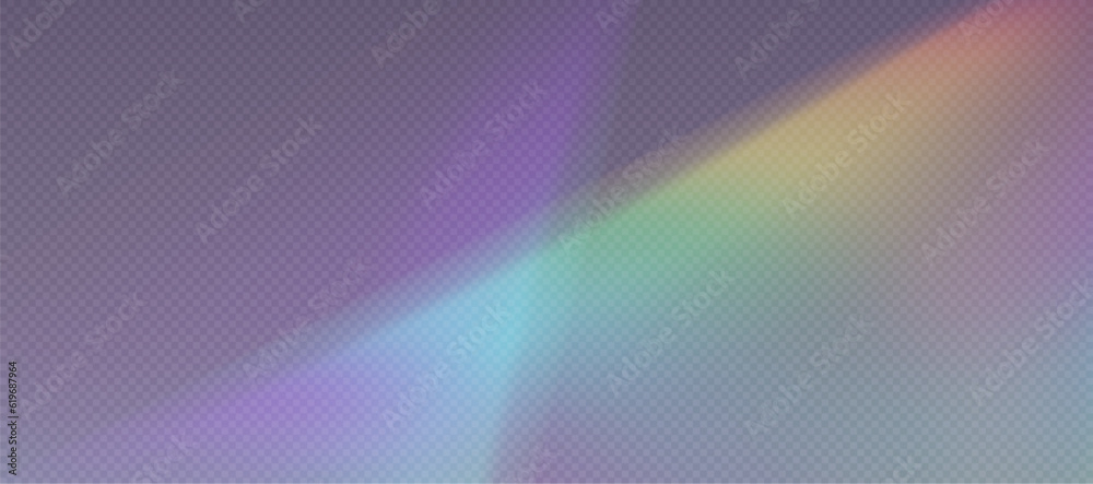 Rainbow refraction overlay, leak flare, prism light effect, rainbow ...