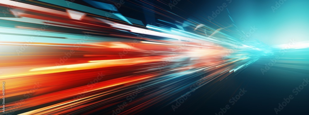 Abstract blue orange geometric speed futuristic technology texture with ...
