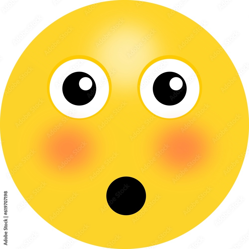 Confused funny face illustration. High-quality expression isolated on a ...