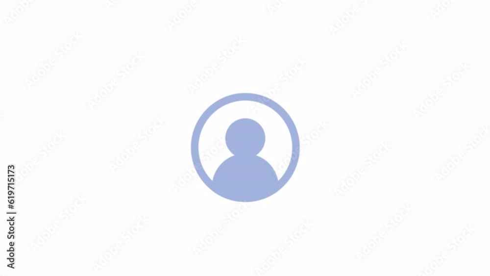 Default avatar 2D object animation. No photo available. Avatar profile ...