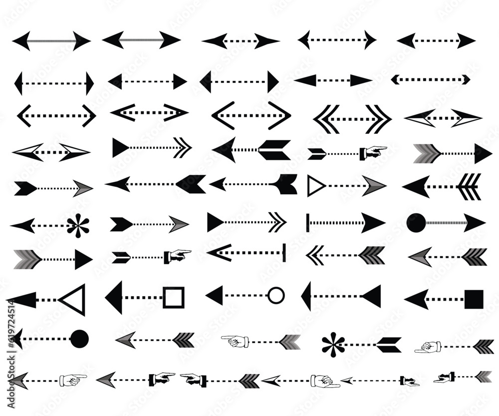 Arrows set. Arrow icon collection. Set different arrows or web design ...