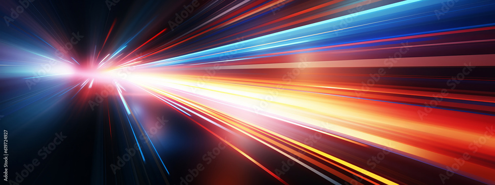 Abstract speed glowing light bold colors background banner illustration ...