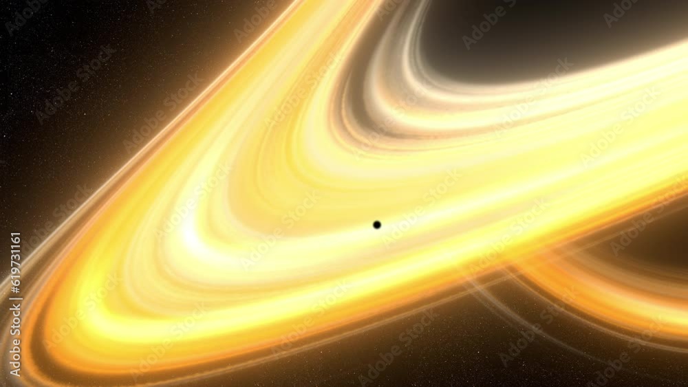 A swirling vortex of intense gravitational forces create visual ...