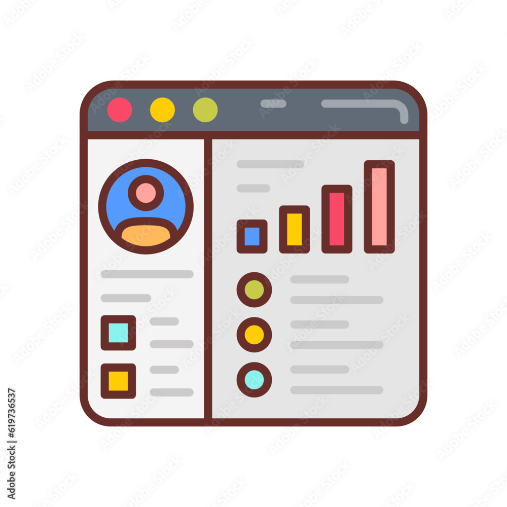 Admin Panel icon in vector. Illustration Stock Vector | Adobe Stock