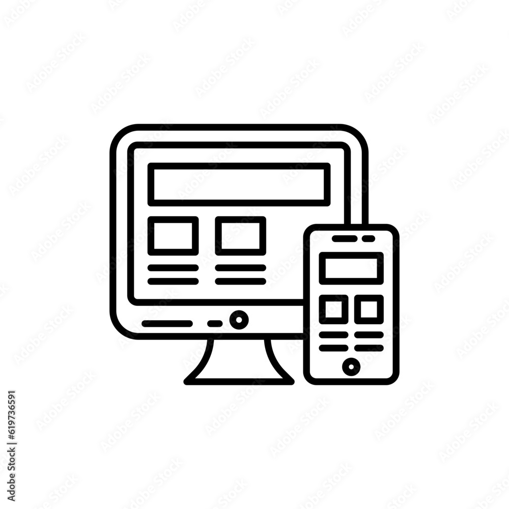 Adaptive Design icon in vector. Illustration Stock Vector | Adobe Stock