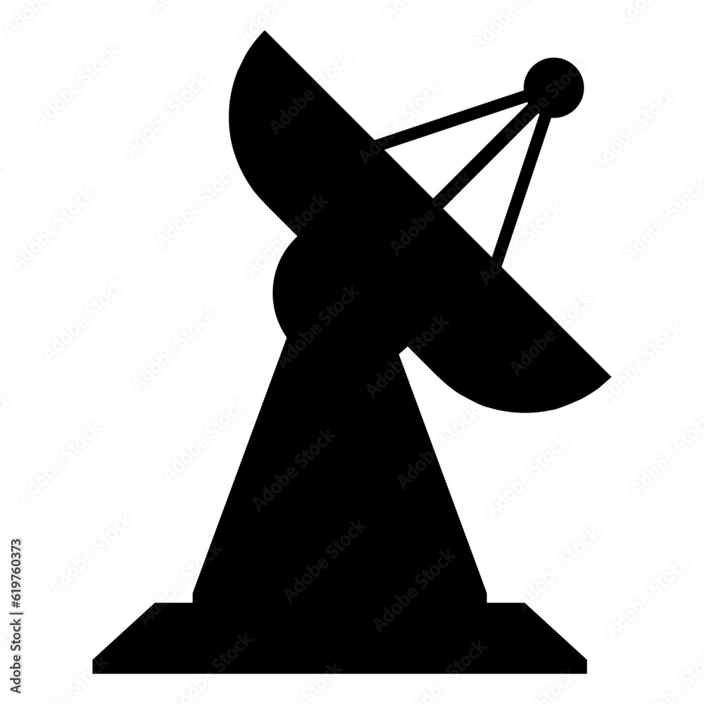 Radar tower icon vector illustration. Radar tower silhouette for icon ...