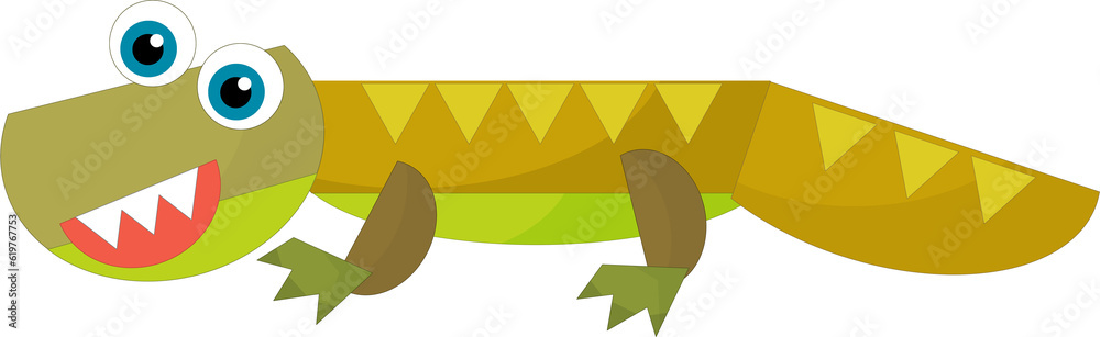 cartoon happy and funny colorful prehistoric dinosaur dino smiling ...