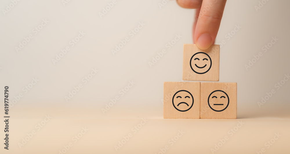 Customer satisfaction, check out concept. Customer survey NPS for ...