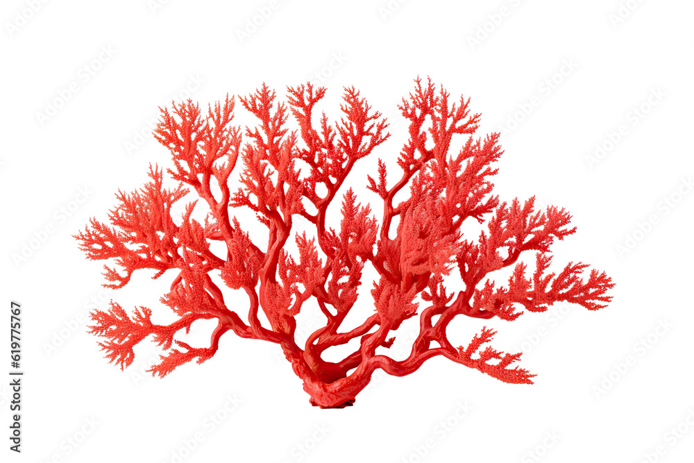 Fire coral on transparent background (PNG)., generative artificial ...