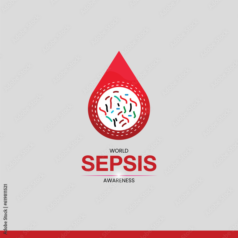 World Sepsis Day. Happy Sepsis day creative concept. Blood cancer ...
