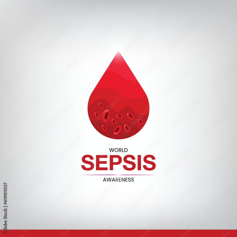 World Sepsis Day. Happy Sepsis day creative concept. Blood cancer ...
