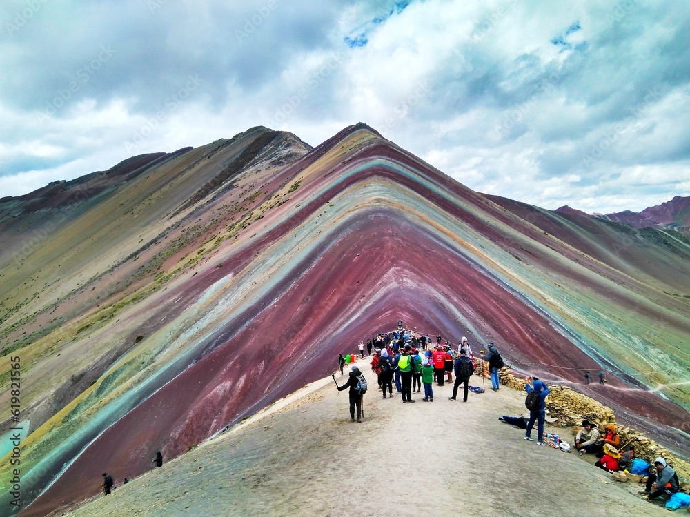 Vinicunca Mountain, also known as the mountain of 7 colors for the ...