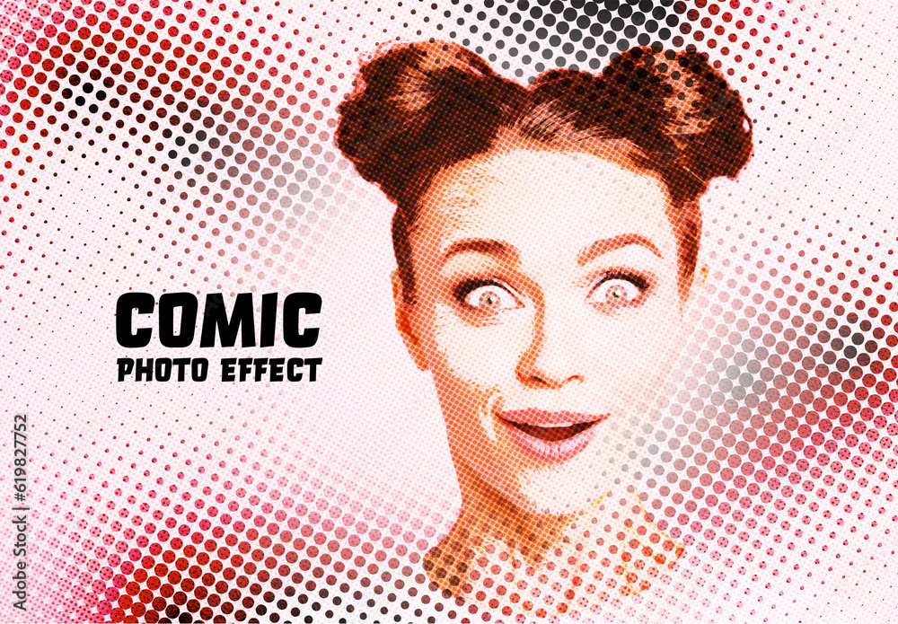 Comic Photo Effect Stock Template | Adobe Stock