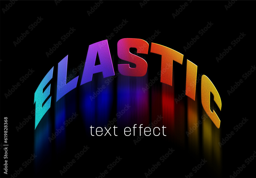 Elastic Text Effect Stock Template | Adobe Stock