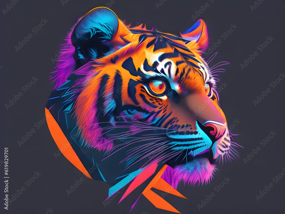 Discover stunning illustrations of colorful tigers on Adobe Stock ...