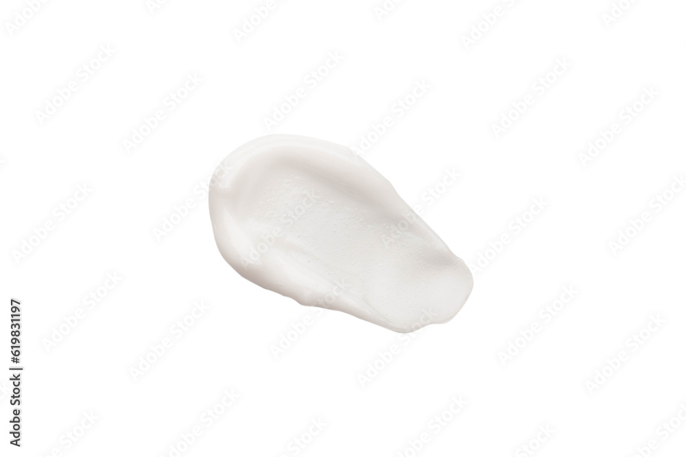 Skincare cream smear isolated on white background. Cosmetic lotion ...
