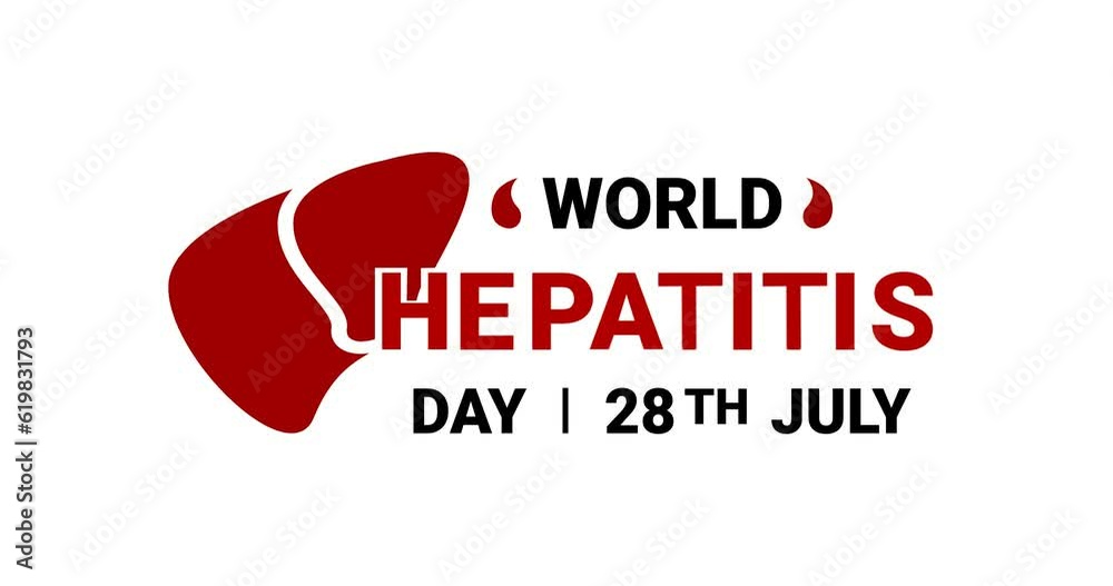 World Hepatitis Day lettering Animation on the white background alpha ...