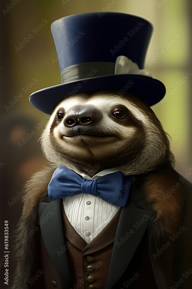 characterful animal portraits, wealthy portraiture, an illustration of ...