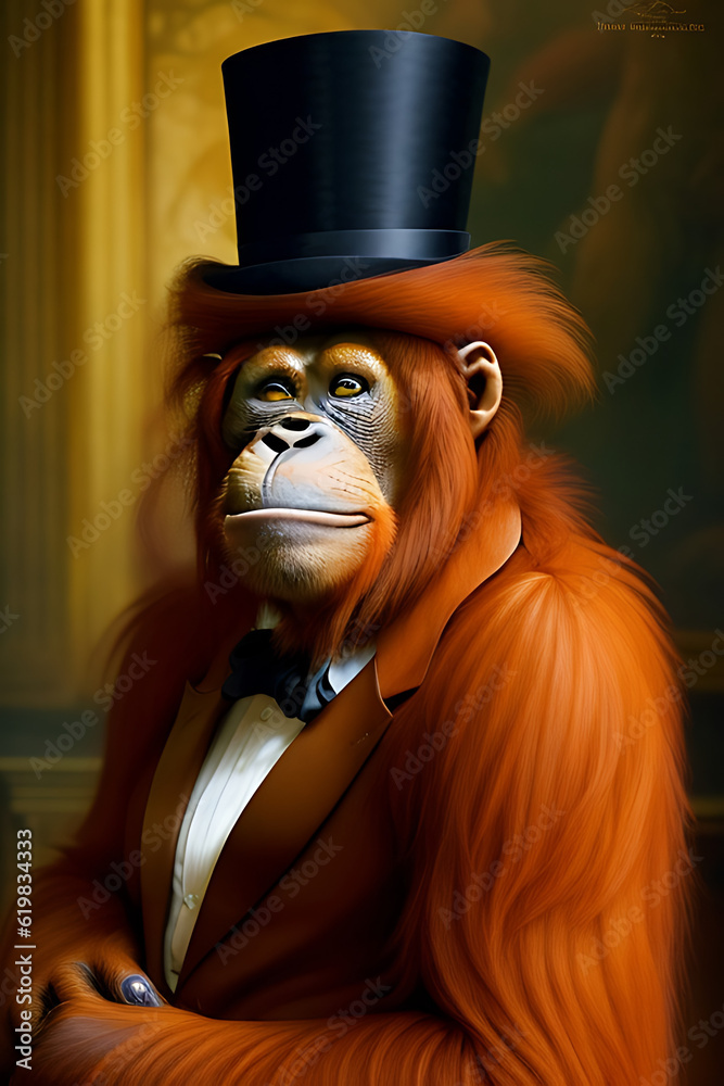 characterful animal portraits, wealthy portraiture, an illustration of ...