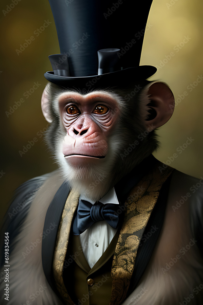 characterful animal portraits, wealthy portraiture, an illustration of ...