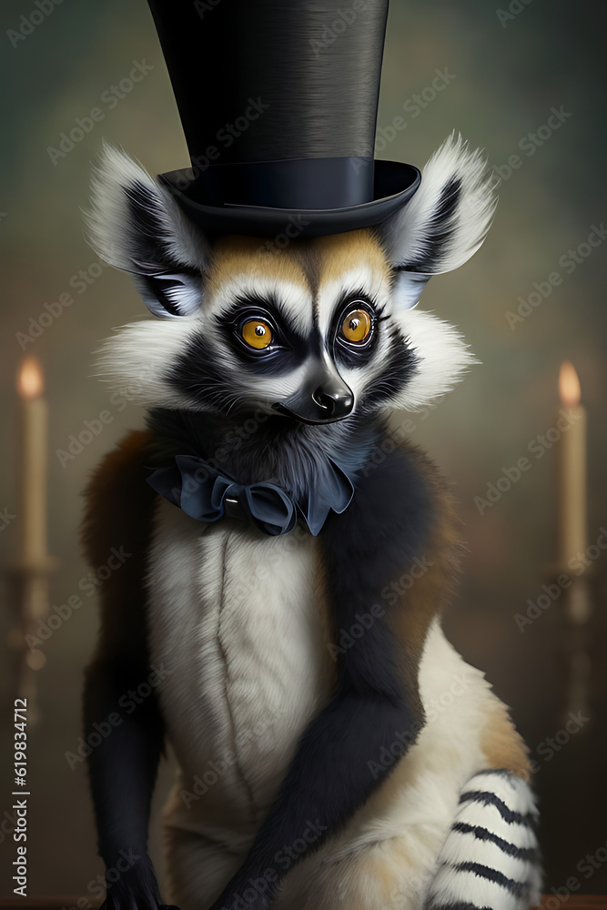 characterful animal portraits, wealthy portraiture, an illustration of ...