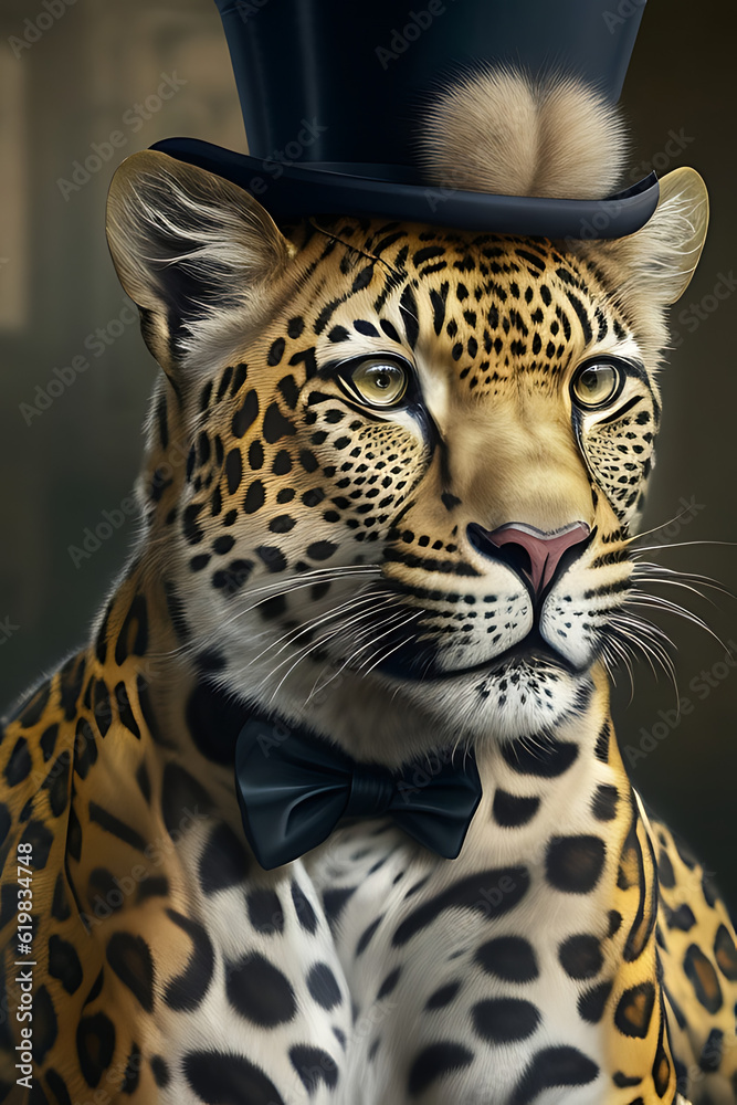 characterful animal portraits, wealthy portraiture, an illustration of ...