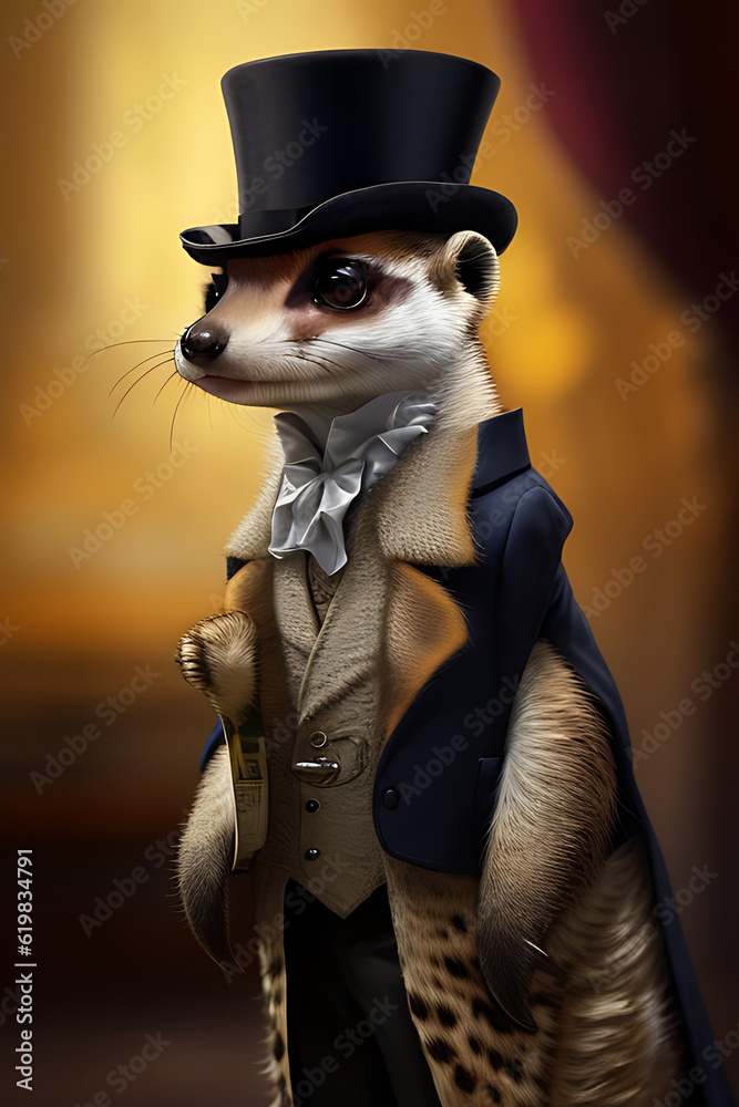 characterful animal portraits, wealthy portraiture, an illustration of ...