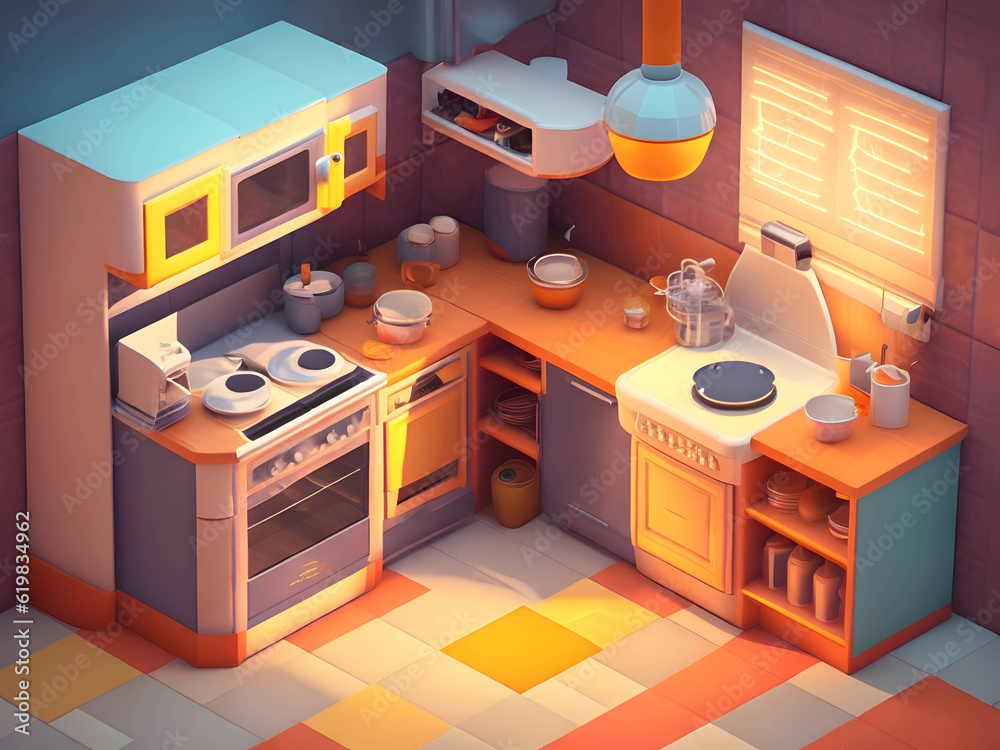 Discover captivating illustrations of kitchens on Adobe Stock. Bring warmth and style to your ...