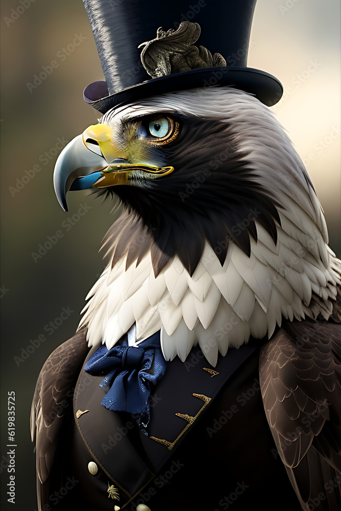 characterful animal portraits, wealthy portraiture, an illustration of ...