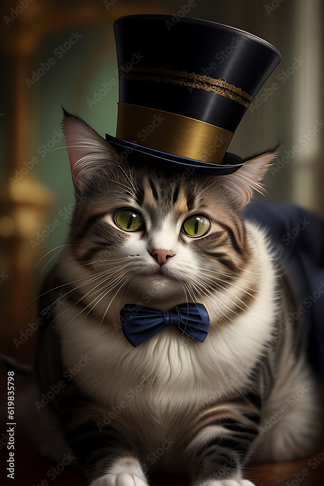 characterful animal portraits, wealthy portraiture, an illustration of ...