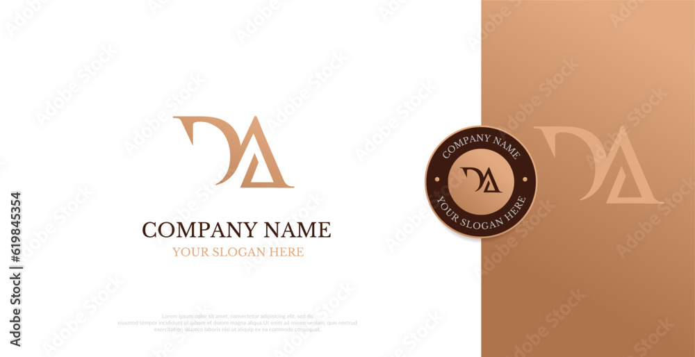 Initial DA Logo Design Vector Stock Vector | Adobe Stock