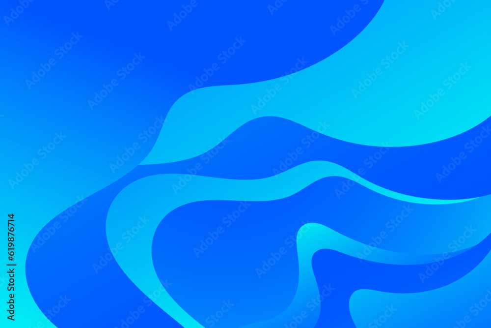 Blue gradient wave background. Waves vector wallpaper. Stock Vector ...