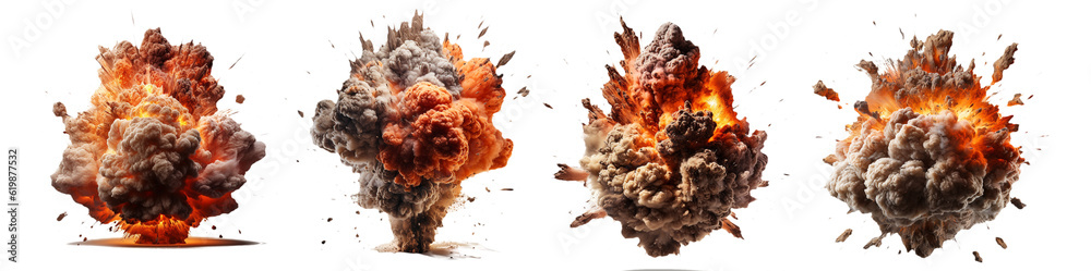 Isolated background warhead explosion.PNG file.Generated with AI. Stock ...