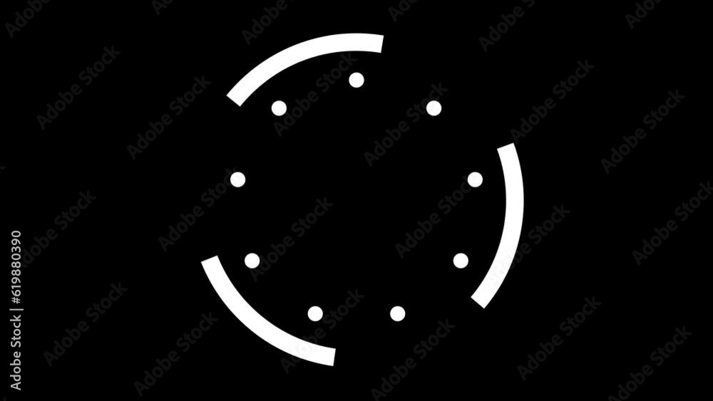 Minimal Black And White Preloader With Circle. Loading wheel animation ...
