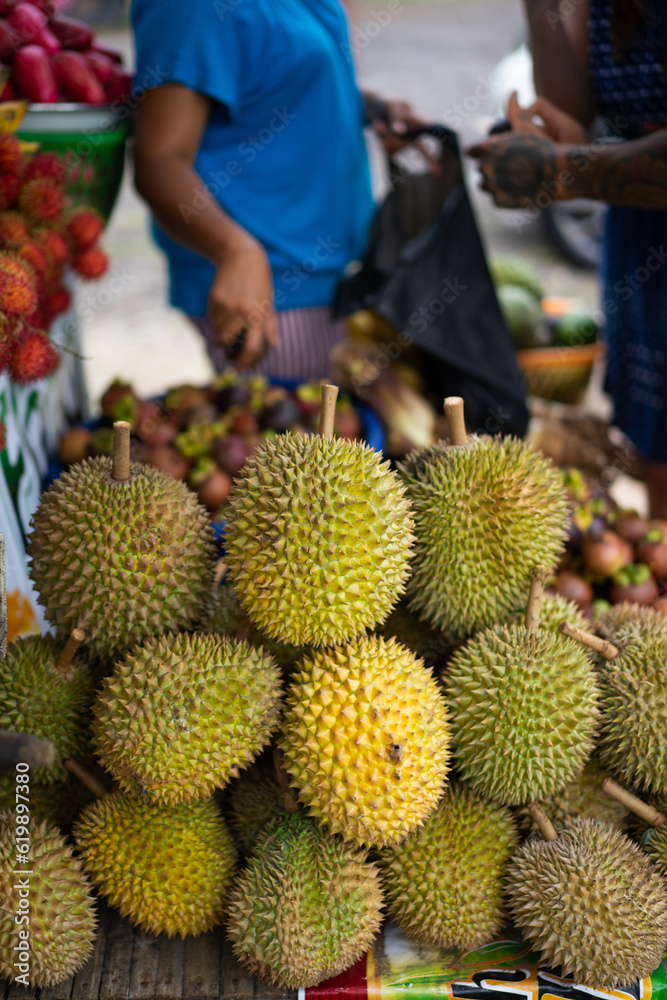 Foto de Durian, durian season in Bali. do Stock | Adobe Stock