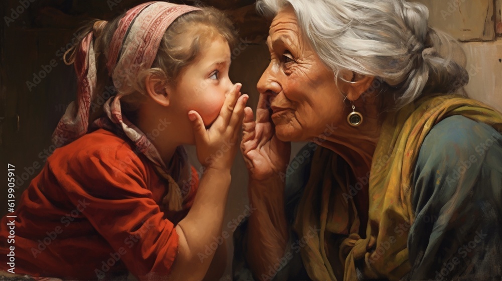 Grandmother and granddaughter share family secrets, tell rumors and ...