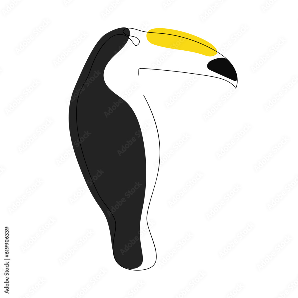 Toco Toucan Line Drawing