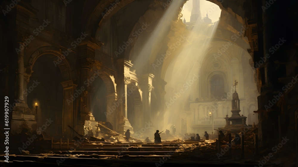 Christian church background design illustration, Jesus Christ ...