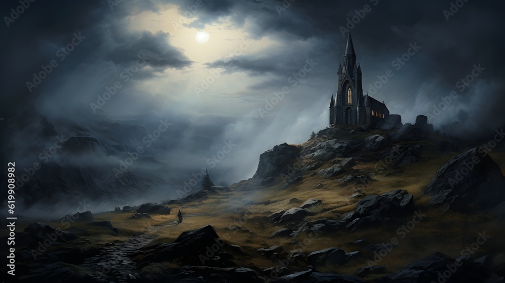 Christian church background design illustration, Jesus Christ ...